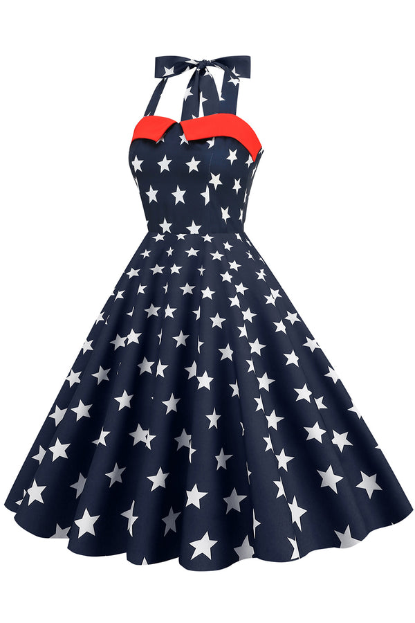 50s Vintage Star Pattern Dress | Vintage Dresses - Dresses Vintage