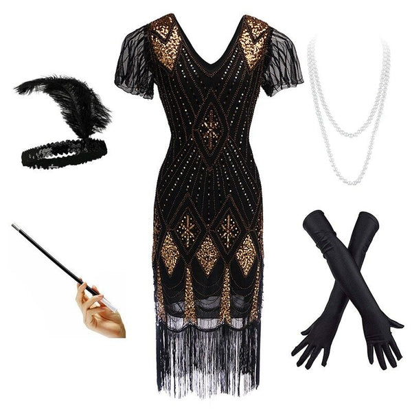 20s Prohibition Black Dress (With Accessories) | Vintage Dresses ...