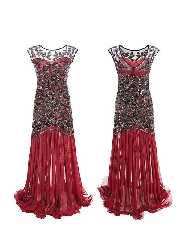 Vintage 20s Flapper Dress Red | Vintage Dresses - Dresses Vintage