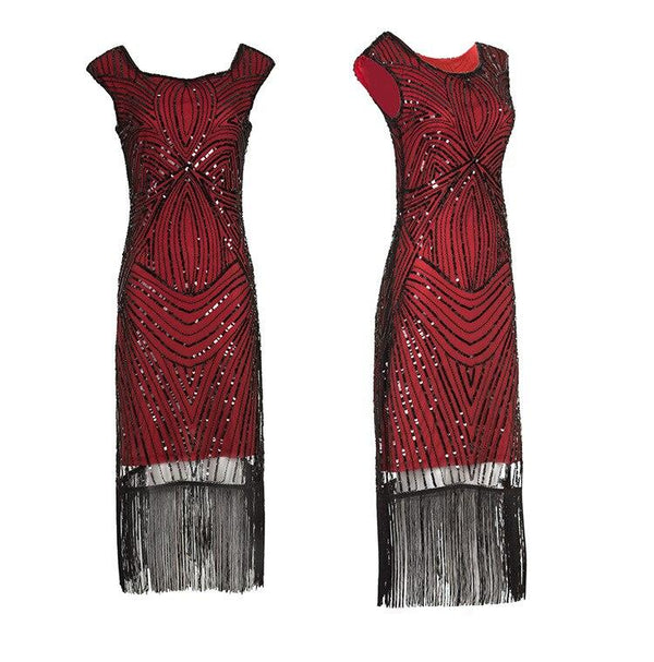 Vintage Dress 20s Retro Red | Vintage Dresses - Dresses Vintage