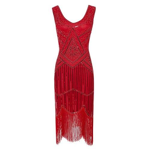 Red 20s Vintage Dress | Vintage Dresses - Dresses Vintage